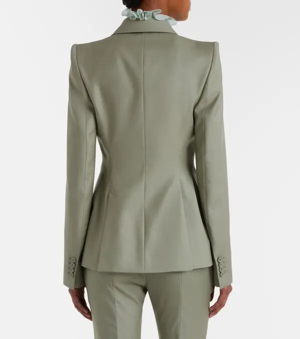 Alexander McQueen Single-breasted Wool Blazer - Green