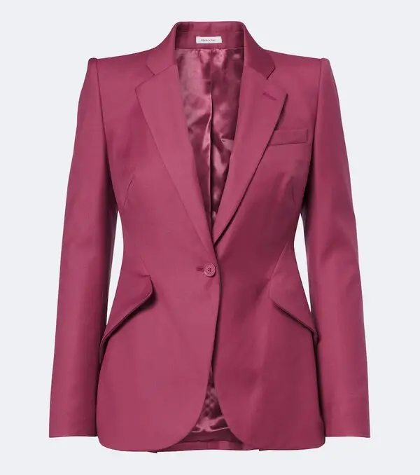 Alexander McQueen Wool Blazer - Pink
