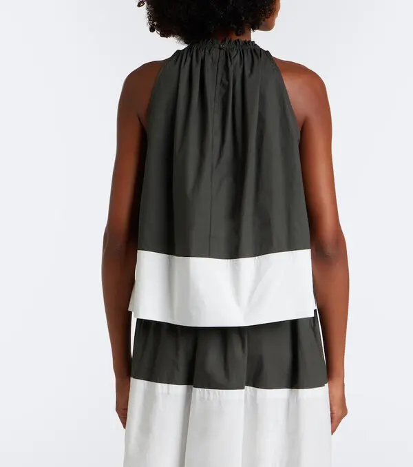 Proenza Schouler Esme' Cotton Poplin Halter Top