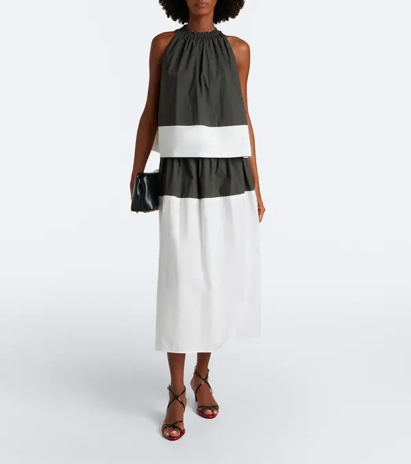 Proenza Schouler Esme' Cotton Poplin Halter Top
