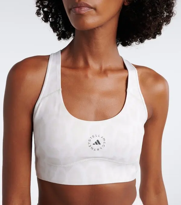 Adidas By Stella McCartney Logo Leopard-print Sports Bra