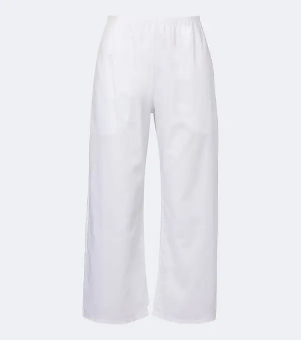 LESET Yoko Cotton Poplin Pants - White