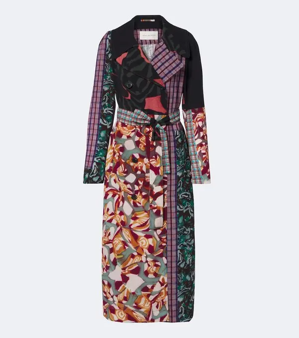 Dries Van Noten Printed Wrap Coat - Multicoloured