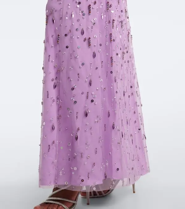 Jenny Packham Lauretta Sequined Tulle Gown