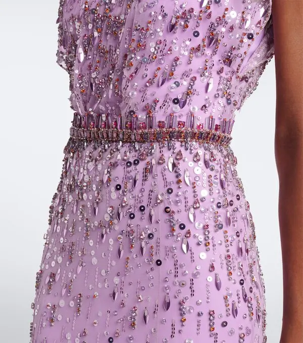 Jenny Packham Lauretta Sequined Tulle Gown