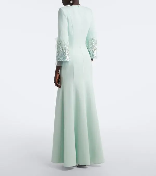 Jenny Packham Anita Embellished Gown - Blue