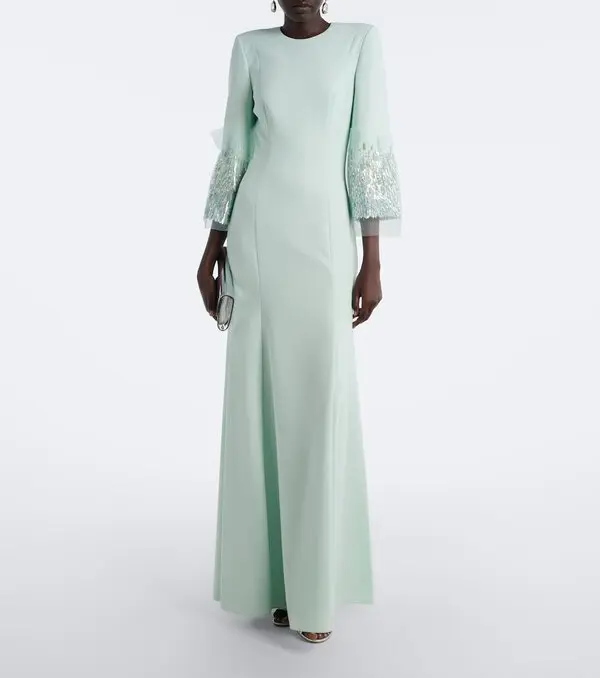 Jenny Packham Anita Embellished Gown - Blue