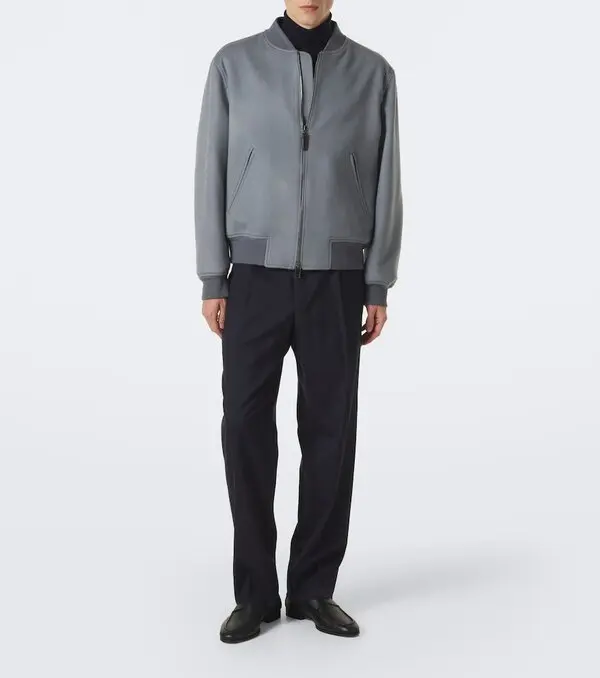 Brioni Wool And Cashmere Bomber Jacket