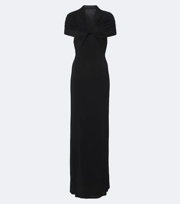 Tove Rama Gathered Maxi Dress - Black
