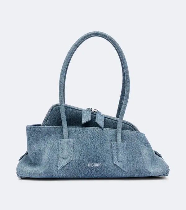 Attico La Passeggiata Denim Shoulder Bag - Blue