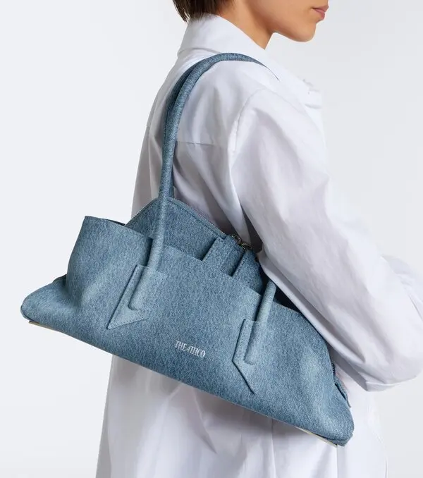 Attico La Passeggiata Denim Shoulder Bag - Blue