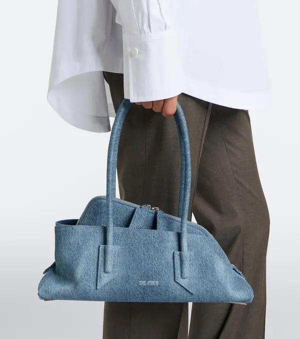 Attico La Passeggiata Denim Shoulder Bag - Blue
