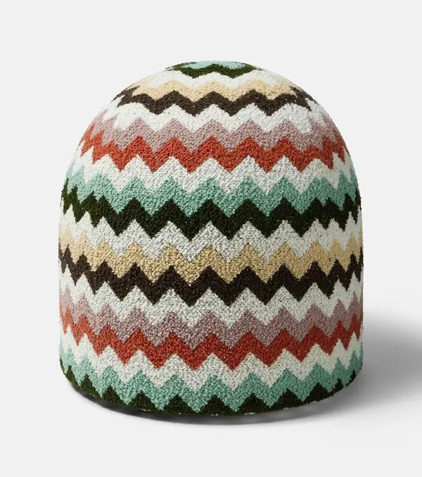 Missoni Panettone Riccio Zigzag Bouclé Pouf