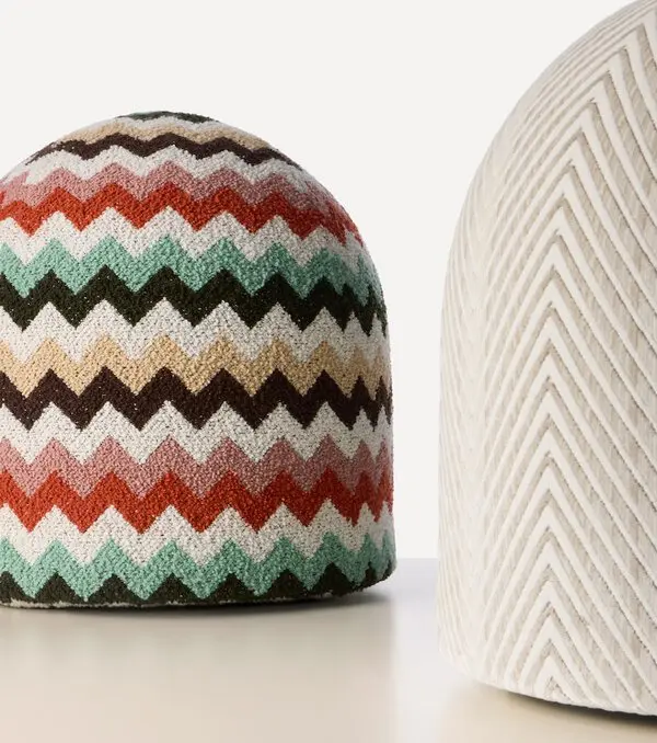 Missoni Panettone Riccio Zigzag Bouclé Pouf