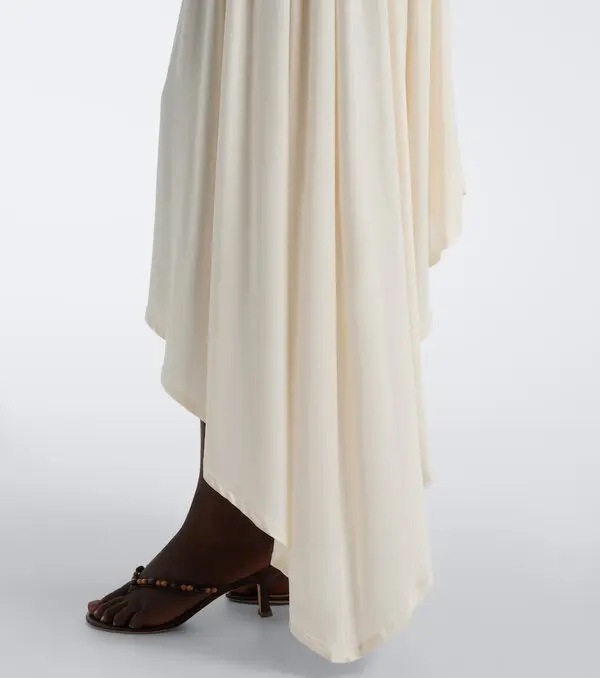 AYA MUSE Elya Asymmetric Pleated Midi Skirt