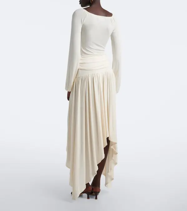 AYA MUSE Elya Asymmetric Pleated Midi Skirt