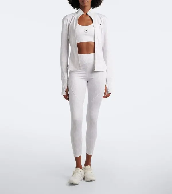 Adidas By Stella McCartney Logo Leopard-print Jacket