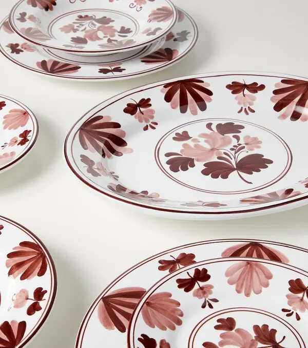 CABANA Blossom Ceramic Platter - Brown