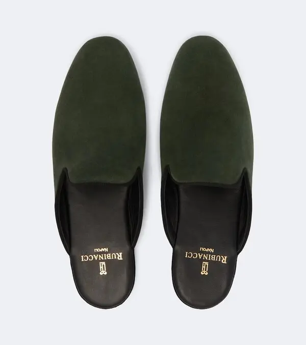 Rubinacci Suede Slippers - Green