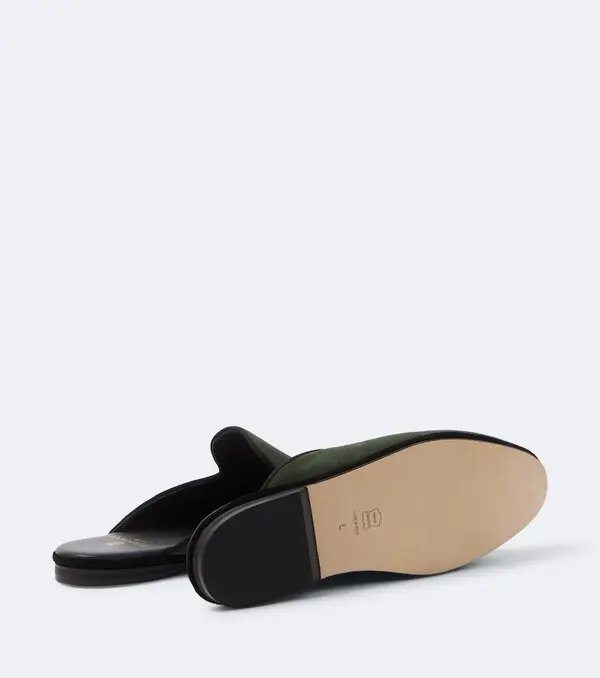Rubinacci Suede Slippers - Green