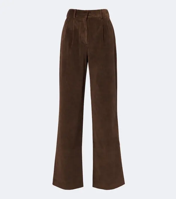 AYA MUSE Chocolate Corduroy Wide-leg Pants