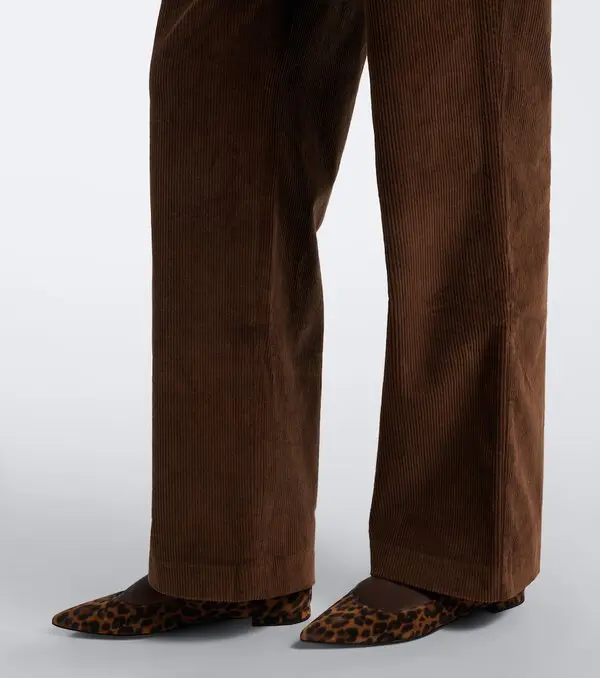 AYA MUSE Chocolate Corduroy Wide-leg Pants