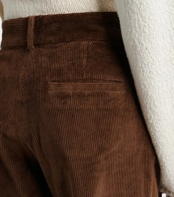 AYA MUSE Chocolate Corduroy Wide-leg Pants