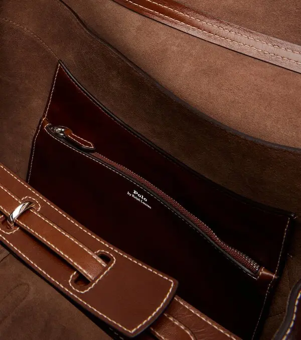 Polo Ralph Lauren Blaze Leather Shoulder Bag - Brown