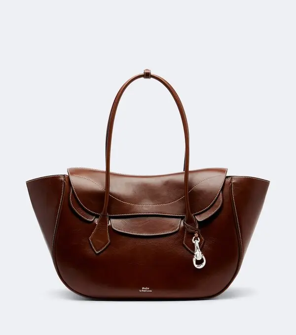 Polo Ralph Lauren Blaze Leather Tote Bag - Brown