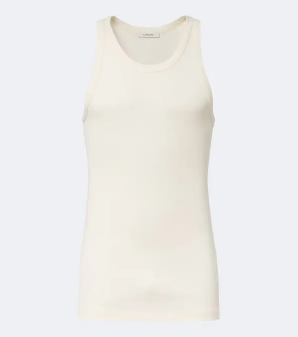 LEMAIRE Ribbed-knit Cotton Tank Top - White
