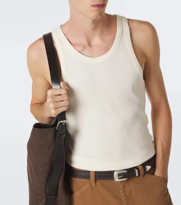 LEMAIRE Ribbed-knit Cotton Tank Top