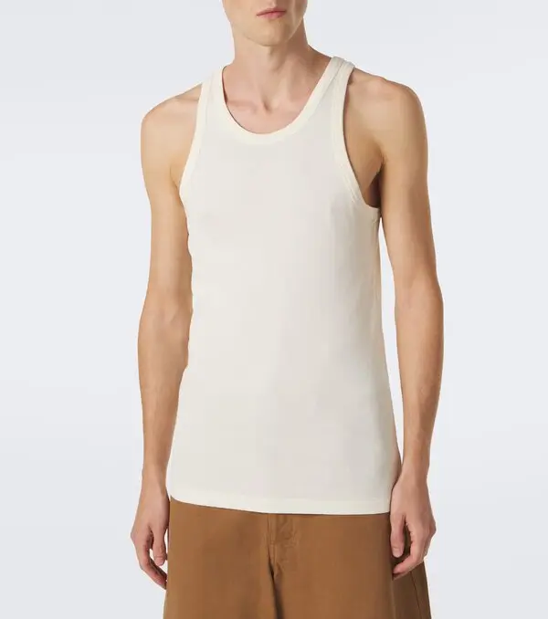 LEMAIRE Ribbed-knit Cotton Tank Top