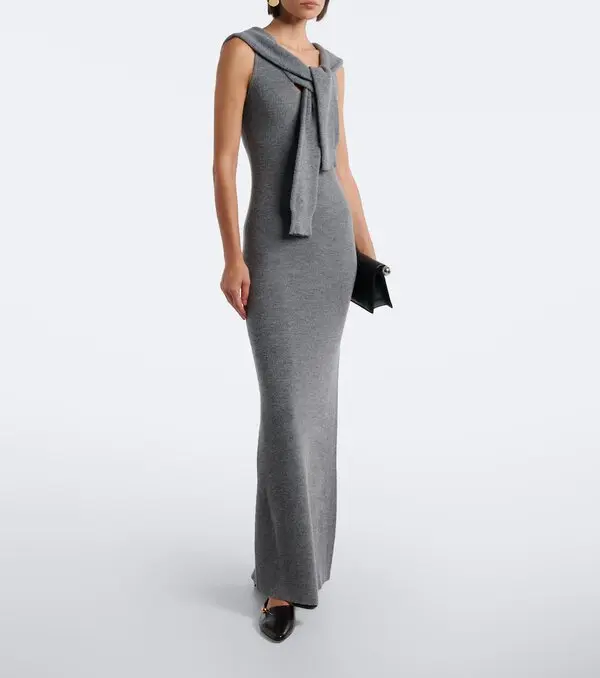 AYA MUSE Vao Knitted Maxi Dress