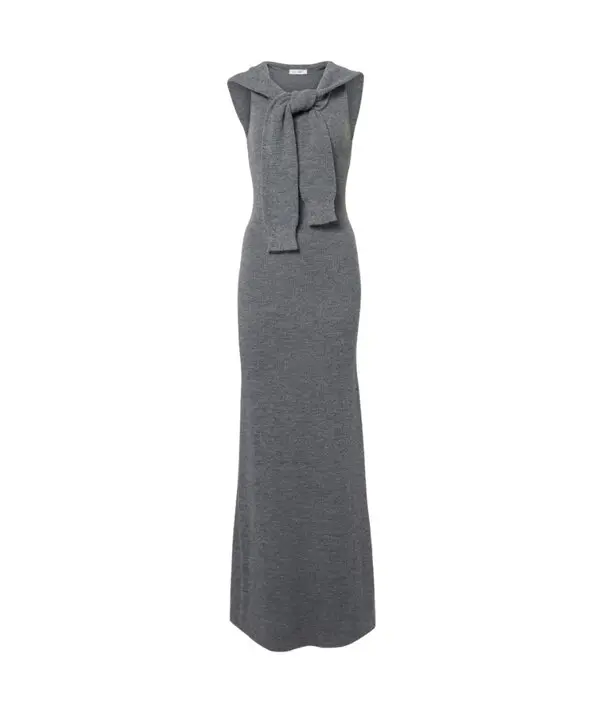 AYA MUSE Knitted Maxi Dress - Grey