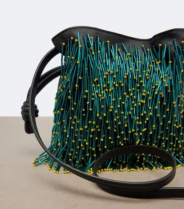 Loewe Flamenco Mimosa Mini Leather Clutch