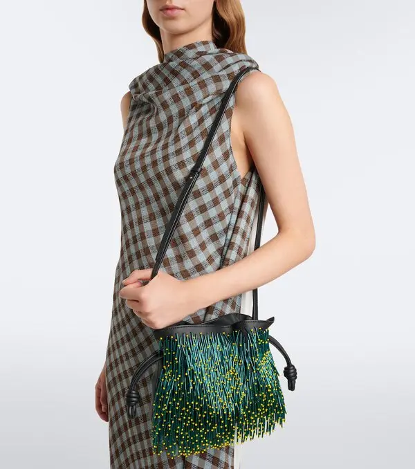 Loewe Flamenco Mimosa Mini Leather Clutch
