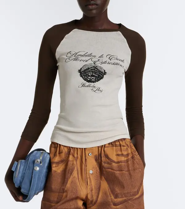 Acne Studios Logo Cotton Jersey T-shirt - Multicoloured