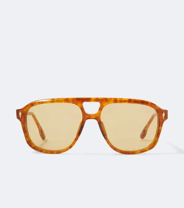 JACQUES MARIE MAGE Leonard Navigator Sunglasses - Brown