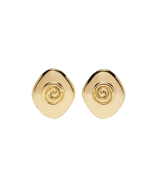 DEHANCHE Koru -plated Brass Stud Earrings - Gold