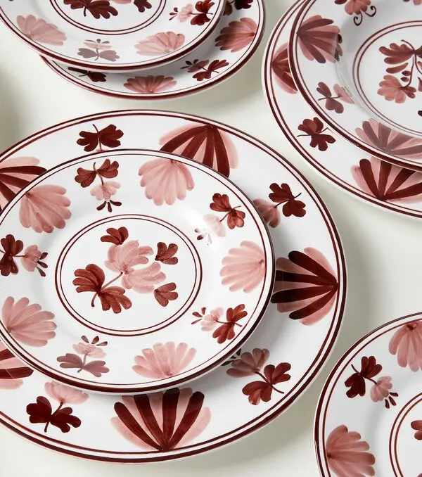 CABANA Blossom Set Of 2 Ceramic Dessert Plates