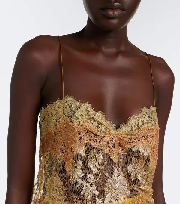 Saint Laurent Floral Lace Camisole
