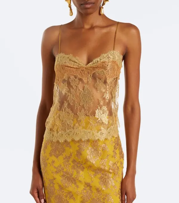 Saint Laurent Floral Lace Camisole