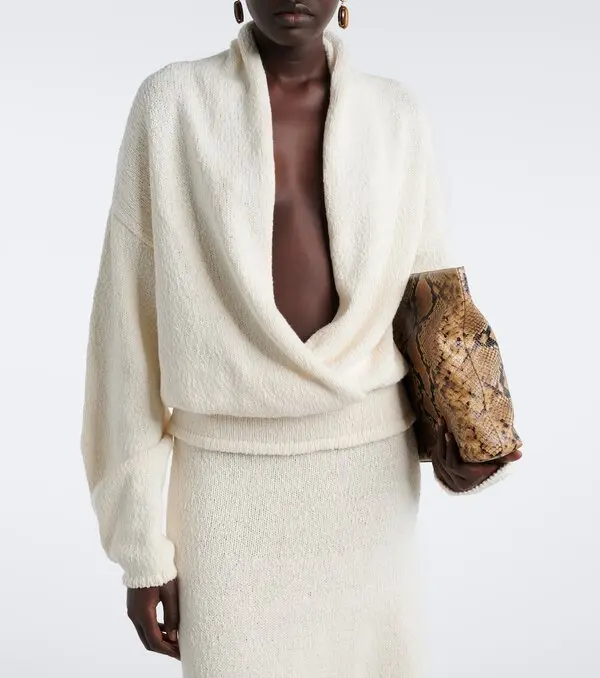 AYA MUSE Kena Cotton Wrap Top In Off