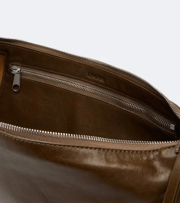 LEMAIRE Small Belted Shoulder Bag - Brown
