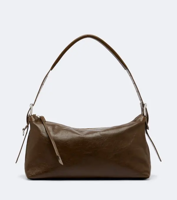 LEMAIRE Small Belted Shoulder Bag - Brown