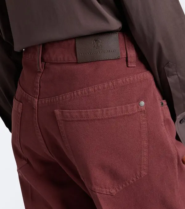 Brunello Cucinelli Monili Straight Jeans - Burgundy
