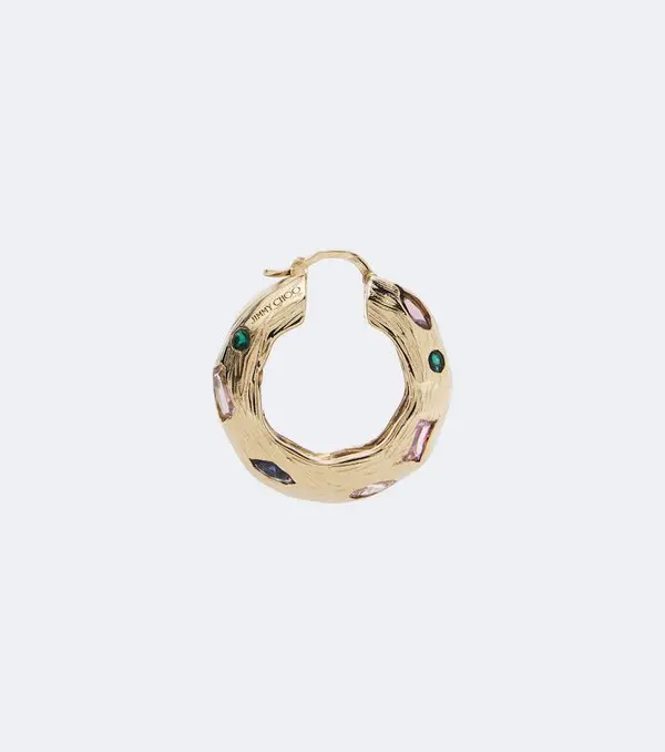 JIMMY CHOO Crystal-embellished Hoop Earrings