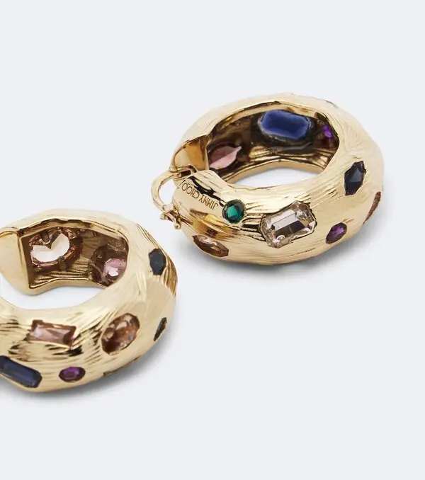 JIMMY CHOO Crystal-embellished Hoop Earrings