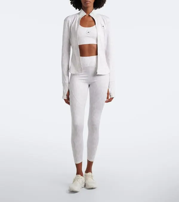 Adidas By Stella McCartney Logo Leopard-print Leggings