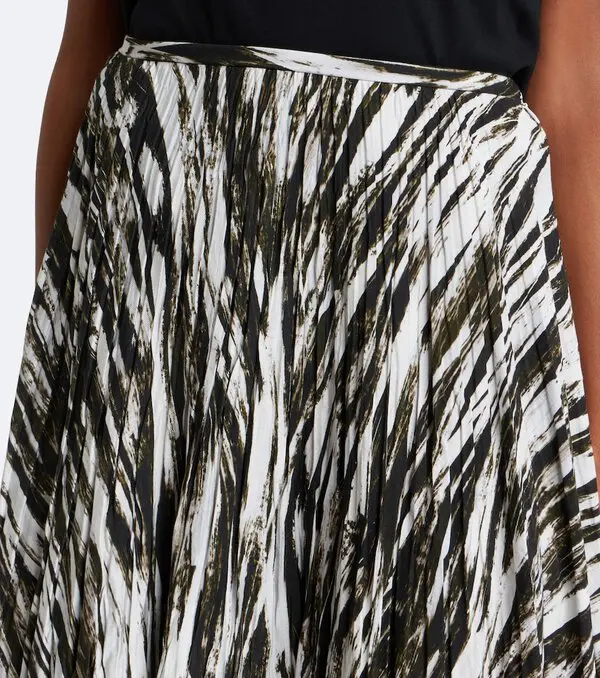 Proenza Schouler Runa Printed Pleated Midi Skirt - Multicoloured